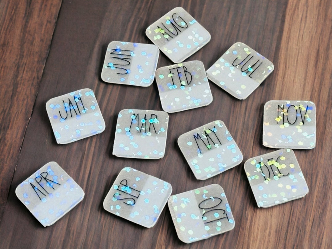 1/2" Monthly Planner Tabs - Farmhouse Font - Etsy