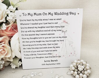 Mother of Bride Poem | Etsy