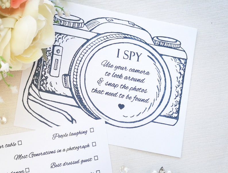 I Spy Wedding Card Game Disposable Camera Game Wedding Photo - Etsy