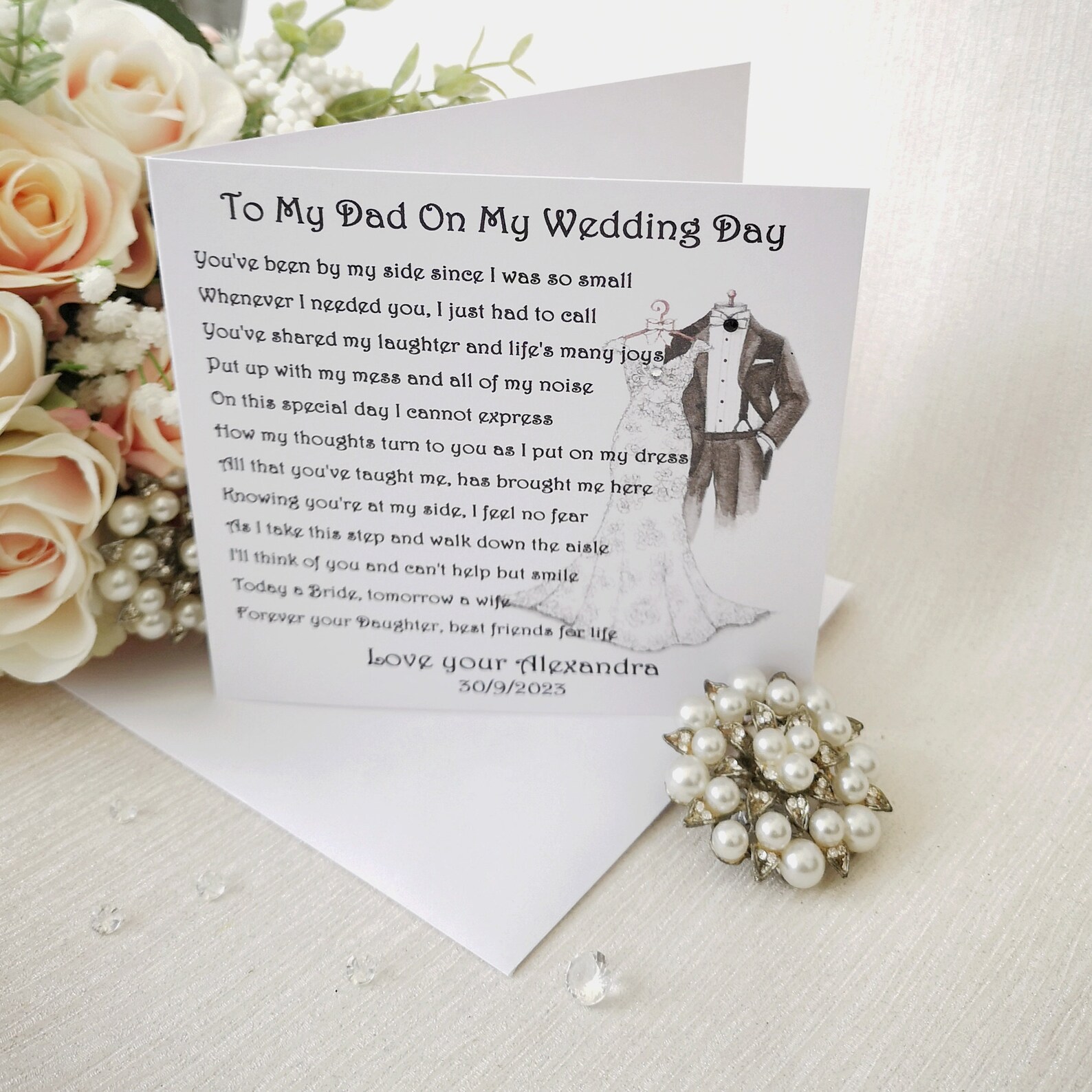 Mother of the Bride Wedding Day Card Personalised Mum Wedding - Etsy UK