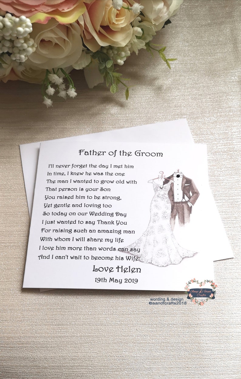 Father of the Groom Wedding Day Card Personalised Dad | Etsy