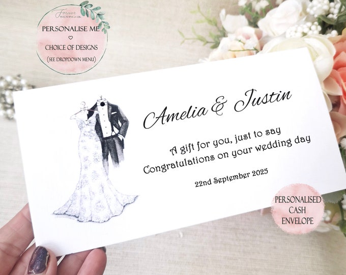 Personalized Wedding Money Holder, Wedding Money Box, Wedding Money ...