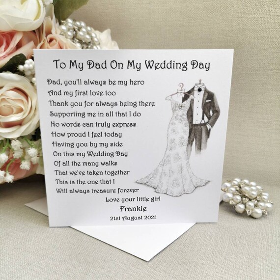 Father of the Bride Wedding Card Personalised Father of the | Etsy
