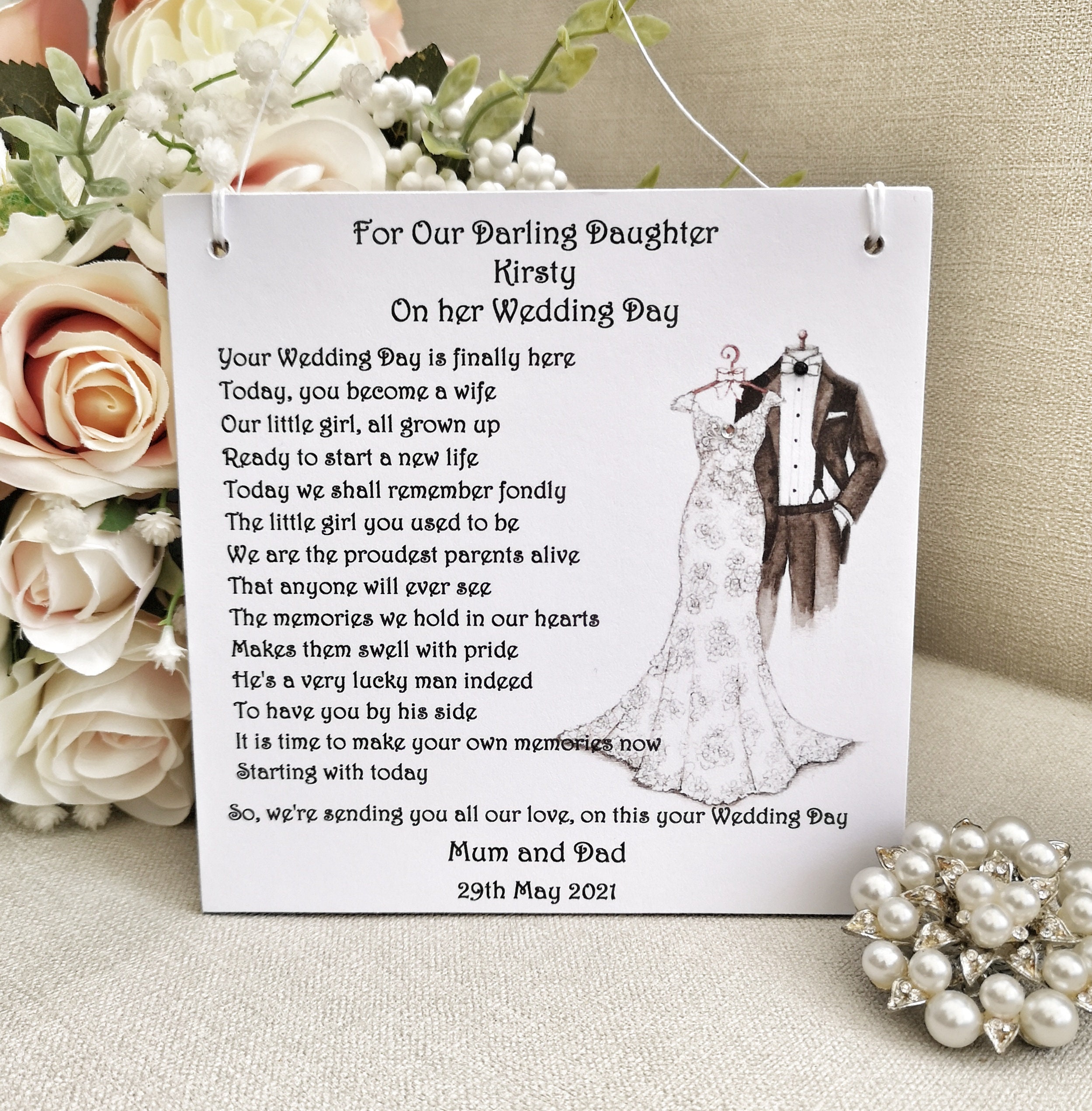 Daughter Wedding Day Gift Personalised Gift For Bride From Etsy daughter-wedding-day-gift-personalised-gift-for-bride-from-etsy