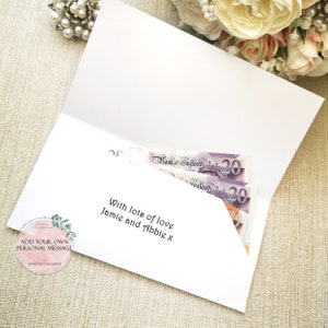 Personalised Wedding Money Wallet, Gift for Newlyweds, Bride and Groom ...