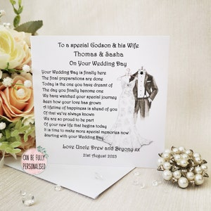 Goddaughter and Her Husband Wedding Card, Large Card for Bride and ...