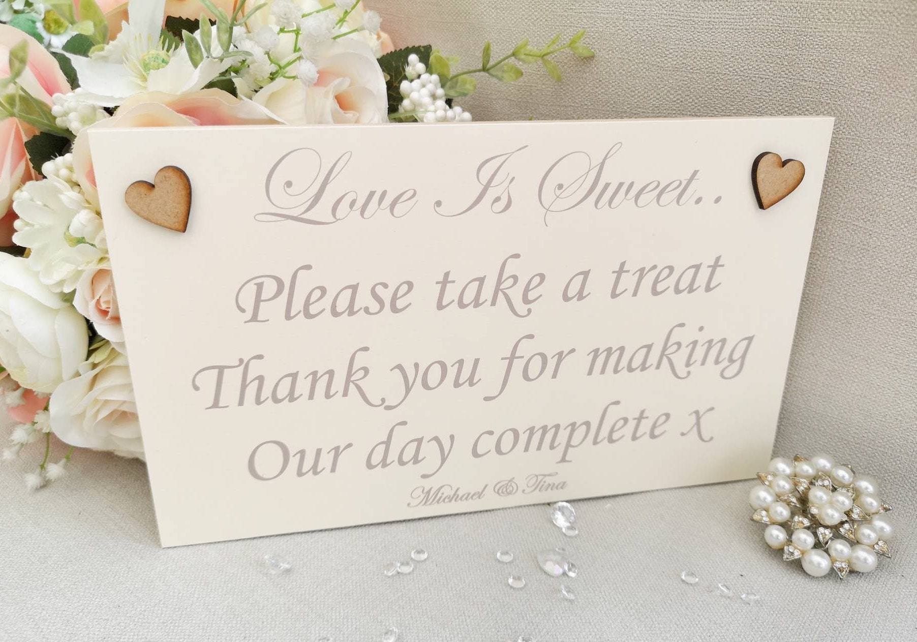 Sweet Cart Wedding Sign Love is Sweet Please Take a Treat - Etsy UK