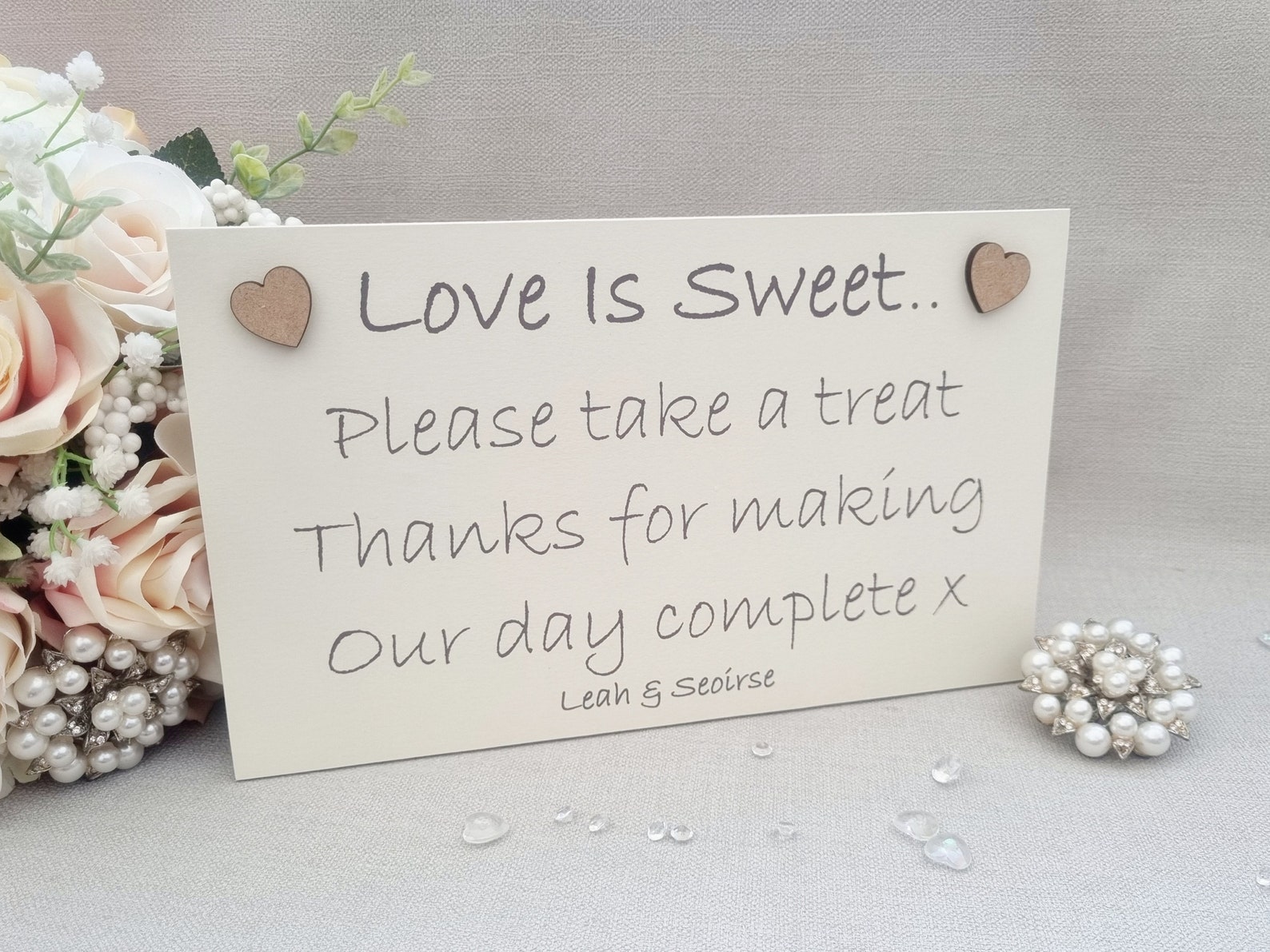 Sweet Cart Wedding Sign Love is Sweet Please Take a Treat | Etsy UK