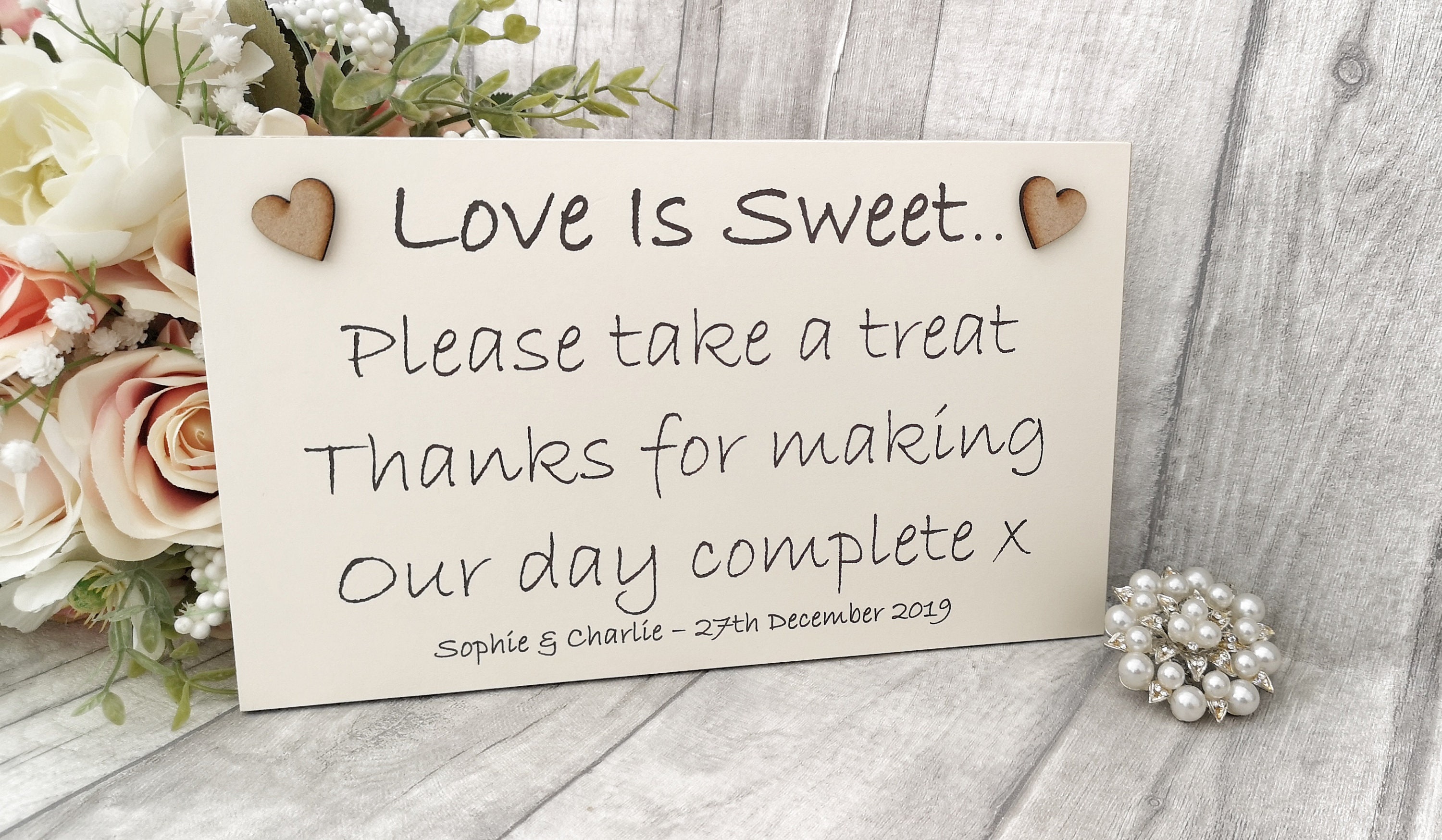 Sweet Cart Wedding Sign Love is Sweet Please Take a Treat - Etsy UK