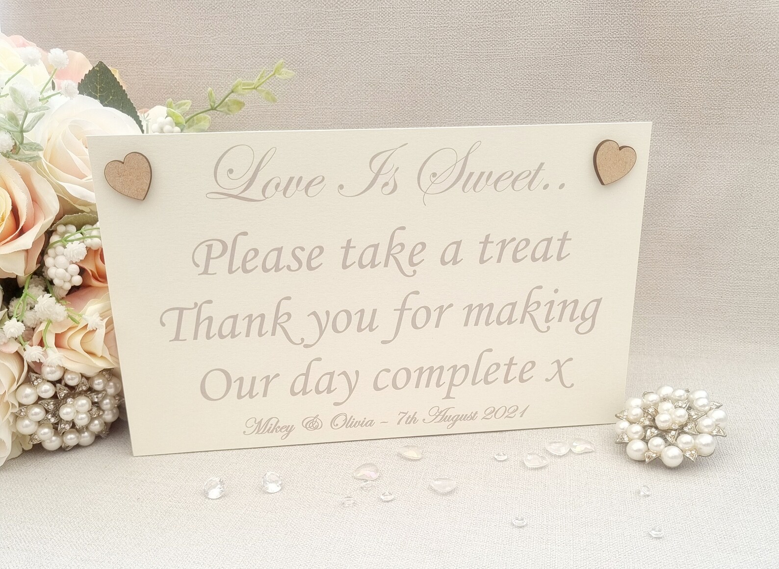 Sweet Cart Wedding Sign Love is Sweet Please Take a Treat | Etsy UK