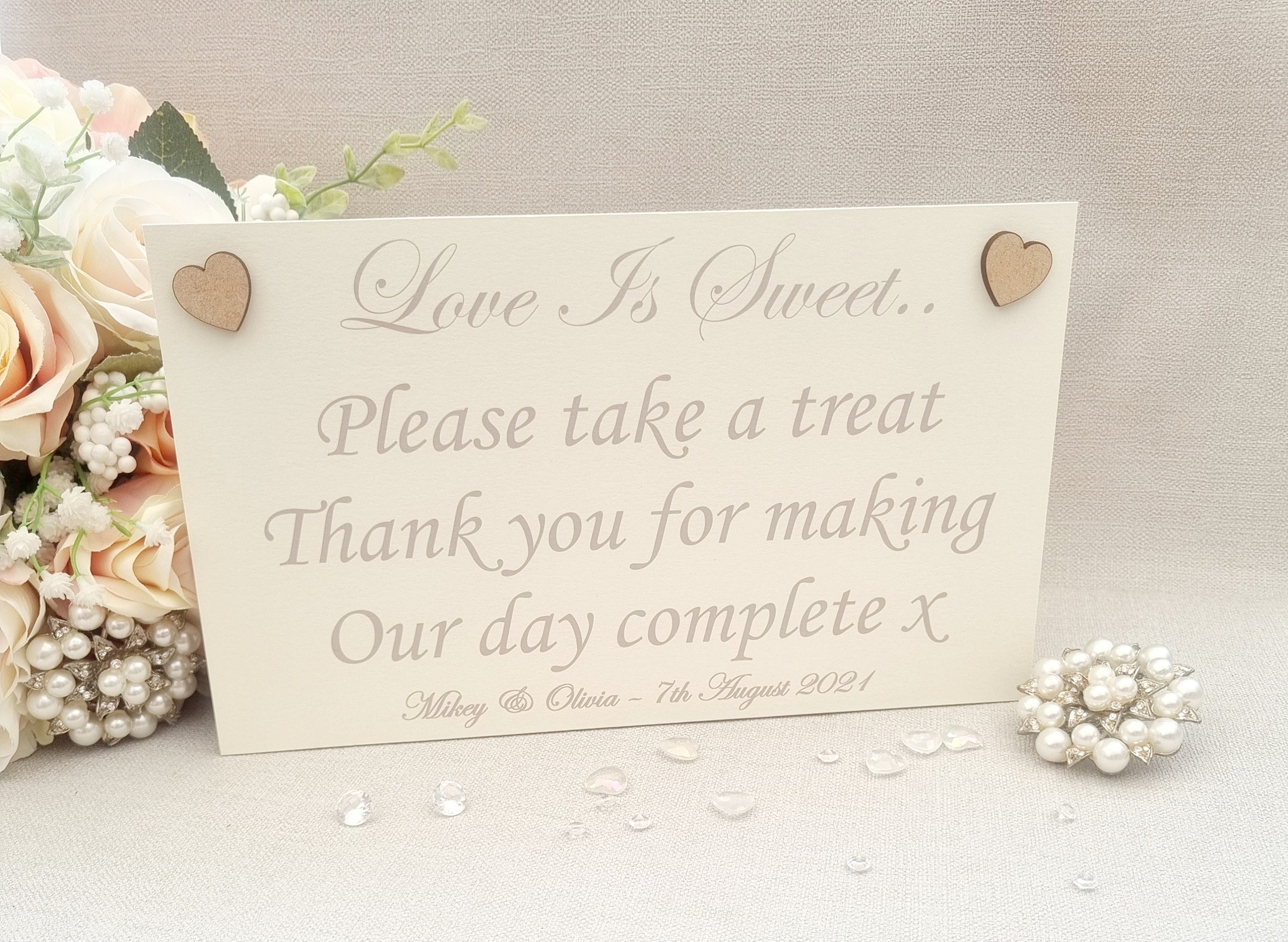 Sweet Cart Wedding Sign Love is Sweet Please Take a Treat | Etsy UK