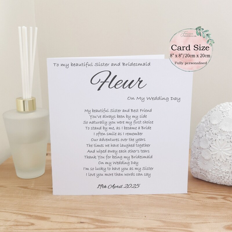 Bridesmaid Poem - Etsy