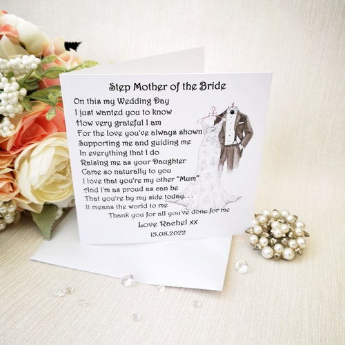 Step Father of the Bride Wedding Day Card Personalised - Etsy