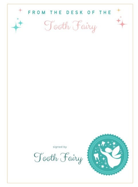 Tooth Fairy Stationary Printable - Etsy