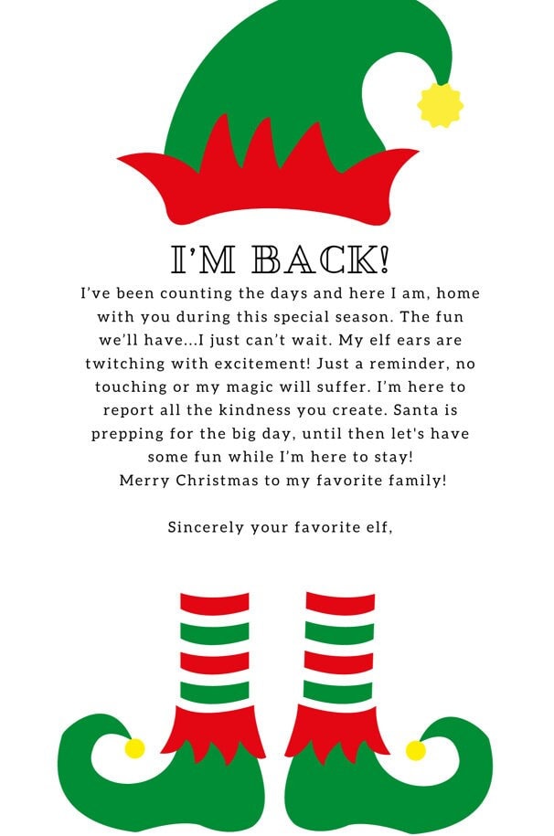 Carta de bienvenida de Elf on Shelf - Etsy México