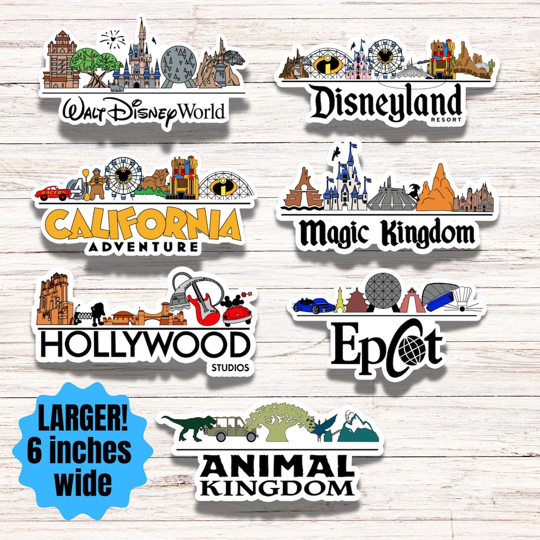 Walt Disney World Disney Land Skyline Sticker (6 Inch Size) - Magic ...