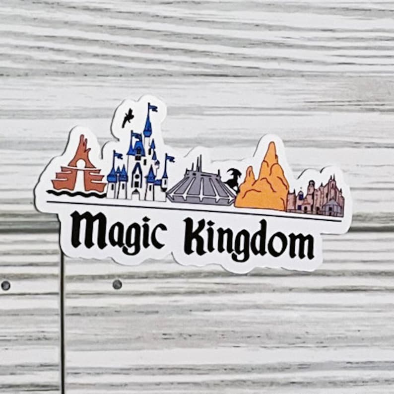 Magic Kingdom Walt Disney World Skyline Sticker - Etsy