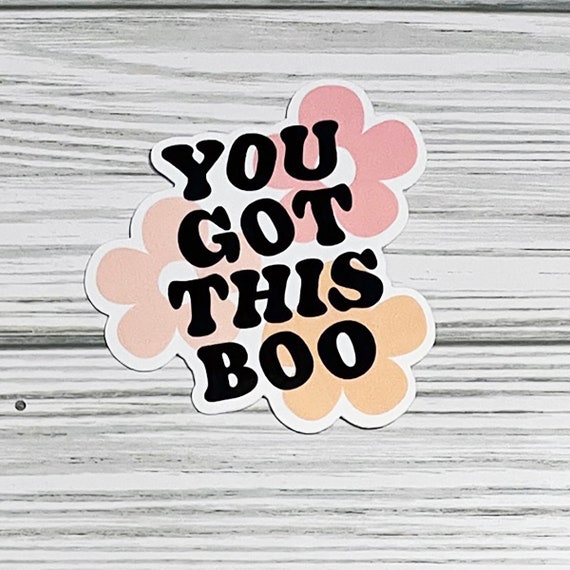 You Got This Boo Floral Halloween Sticker - Etsy