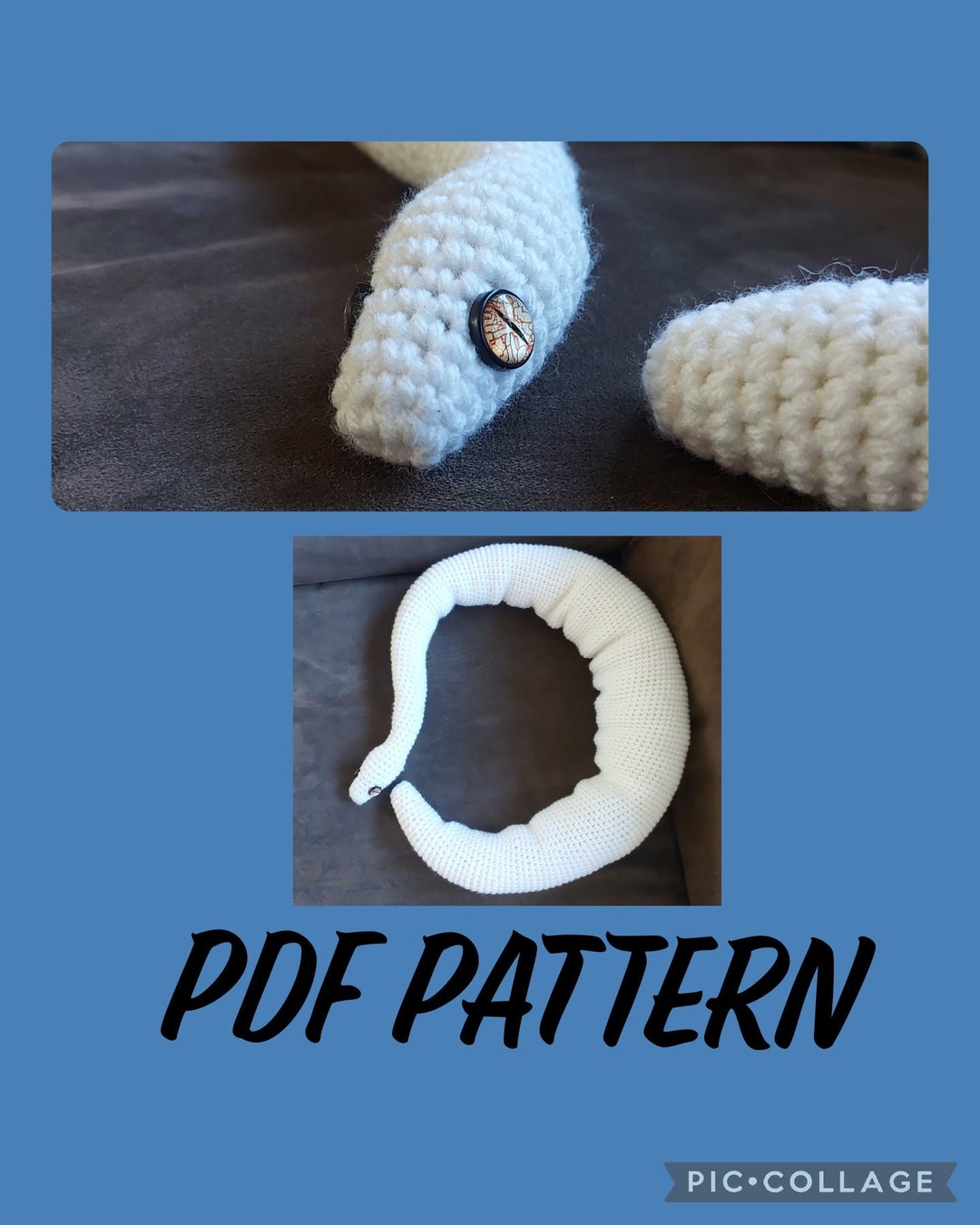 PDF Blood Python Plush Crochet Pattern - Etsy