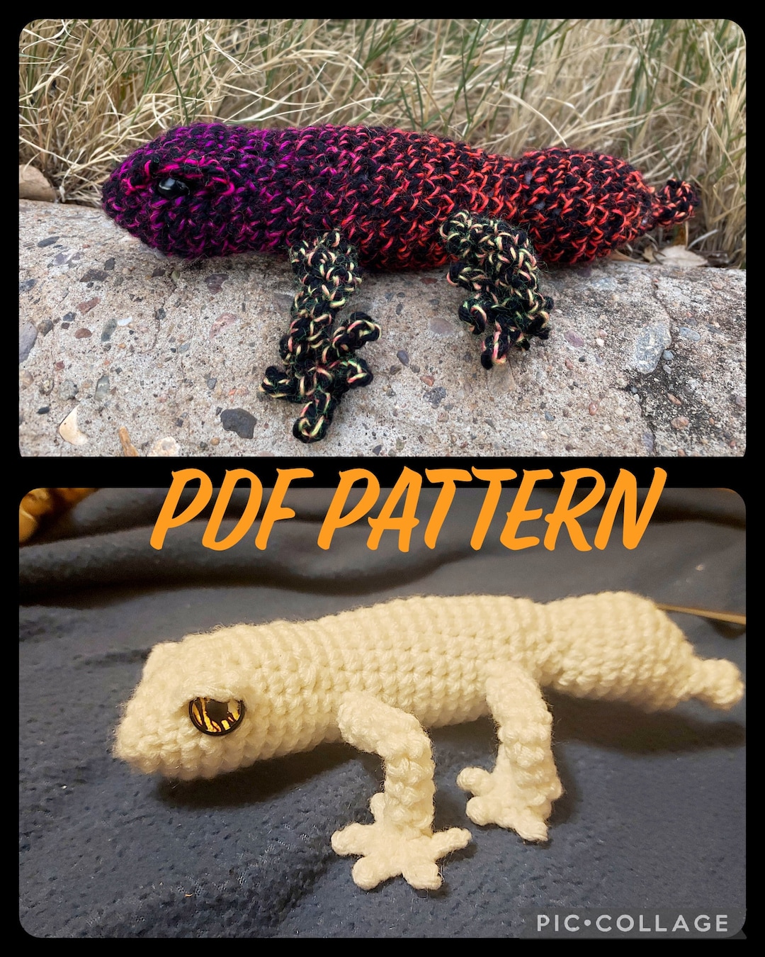 PDF ONLY Knob-tailed Gecko PDF Crochet Pattern - Etsy