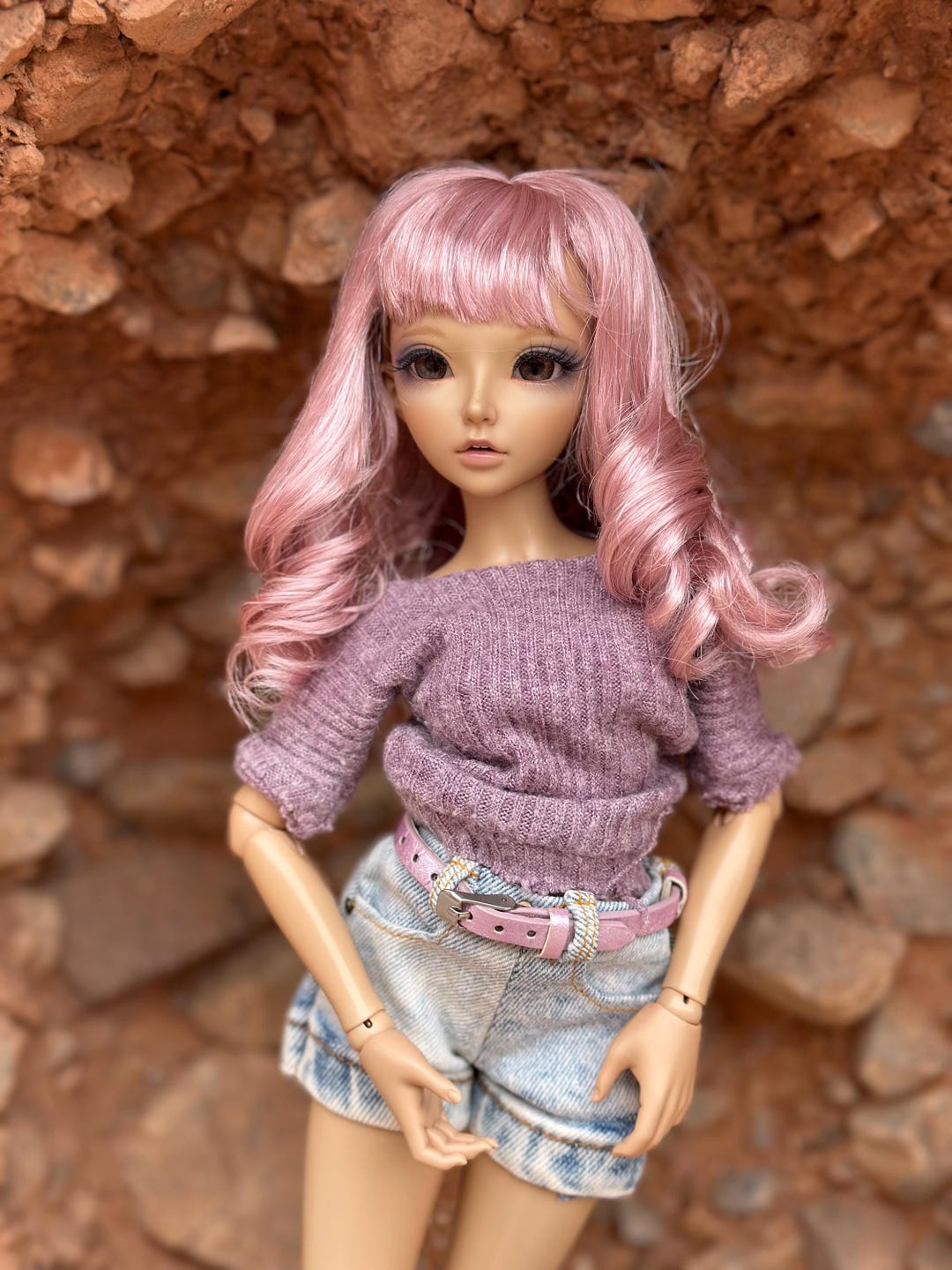 PREORDER Zazou Custom Doll Wig for Minifee 1/4 BJD Dolls-"tan Caps" 6-7" Head Size of Bjd, Msd ...