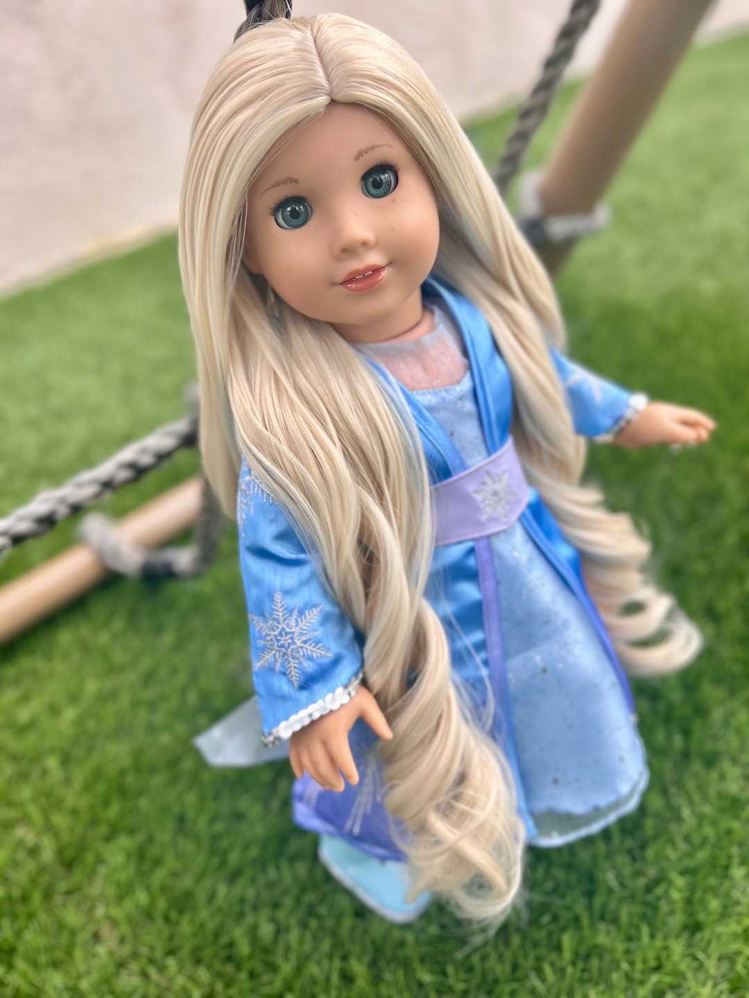 Custom Doll Wig for 18 American Dolls Heat Safe Tangle Resistant Fits ...