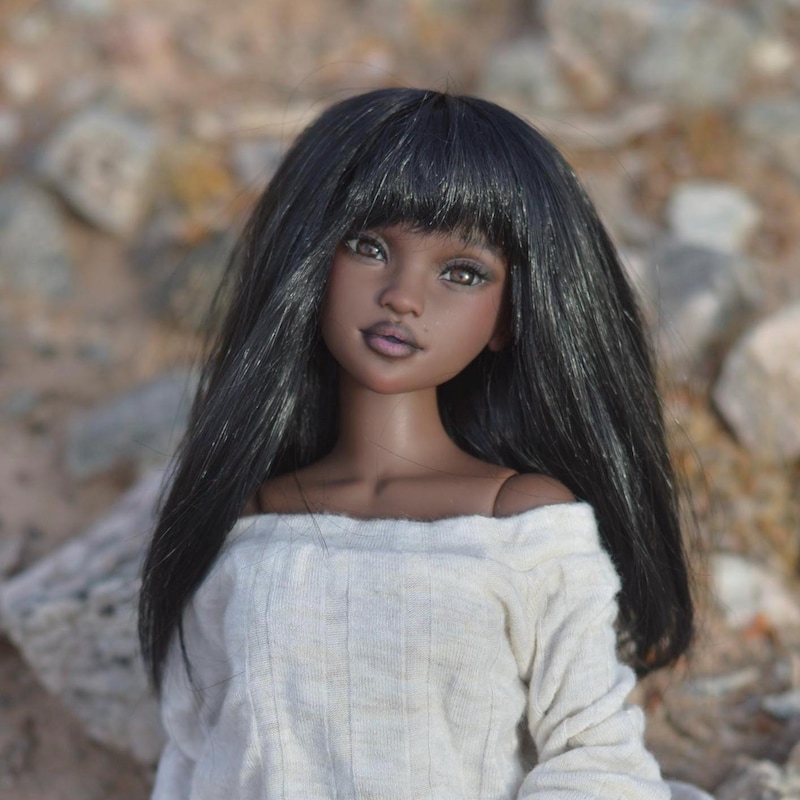 1/4 Scale Black Doll Wig - Etsy