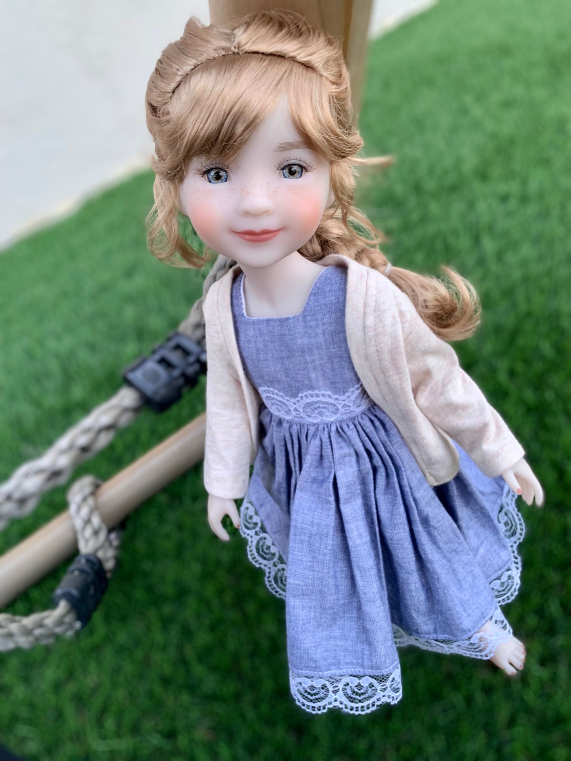 Custom Doll WIG Exclusive Vegan Mohair-fits 9-10" Head Size Kaye Wiggs ...