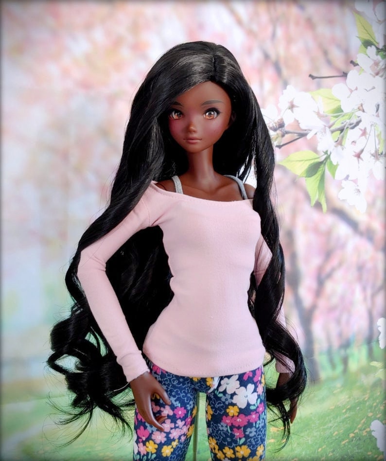 PREORDER Custom Doll Wig for Smart Dolls- "tan Caps" 8.5" Head Size of ...