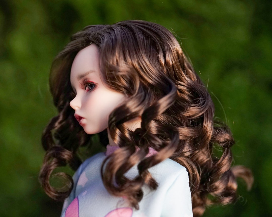 PREORDER Zazou Custom Doll Wig for Minifee 1/4 BJD Dolls- "tan Caps" 6-7" Head Size of Bjd, Msd ...