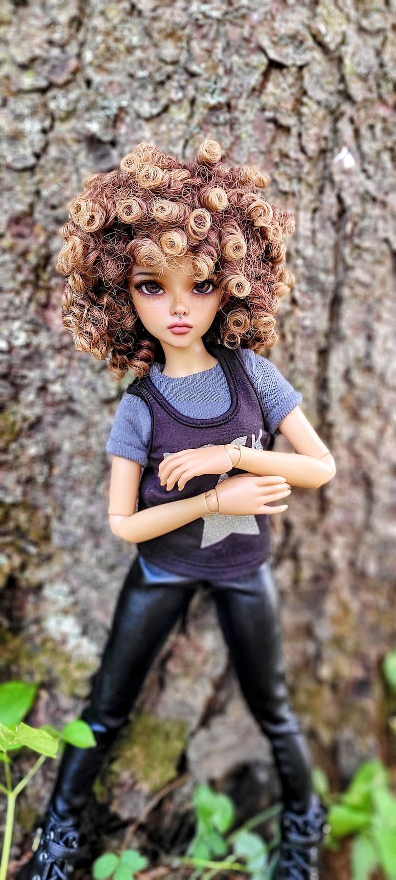 PREORDER Custom Doll Wig for Minifee 1/4 BJD Dolls- "tan Caps" 6-7 ...