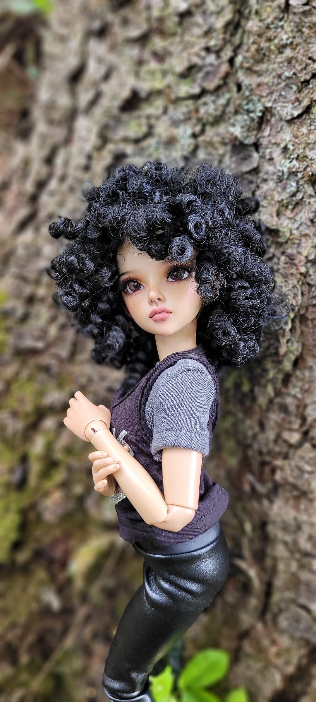 Zazou Custom Doll Wig for Minifee 1/4 BJD Dolls- 6-7" Head Size of Bjd ...