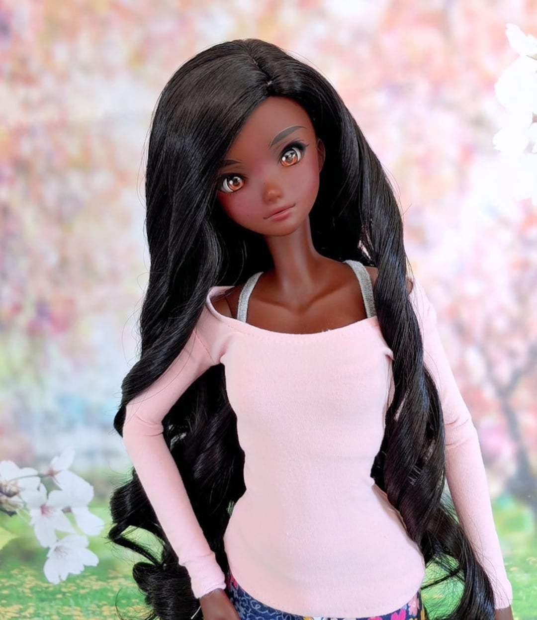 PREORDER Custom Doll Wig for Smart Dolls- "tan Caps" 8.5" Head Size of ...