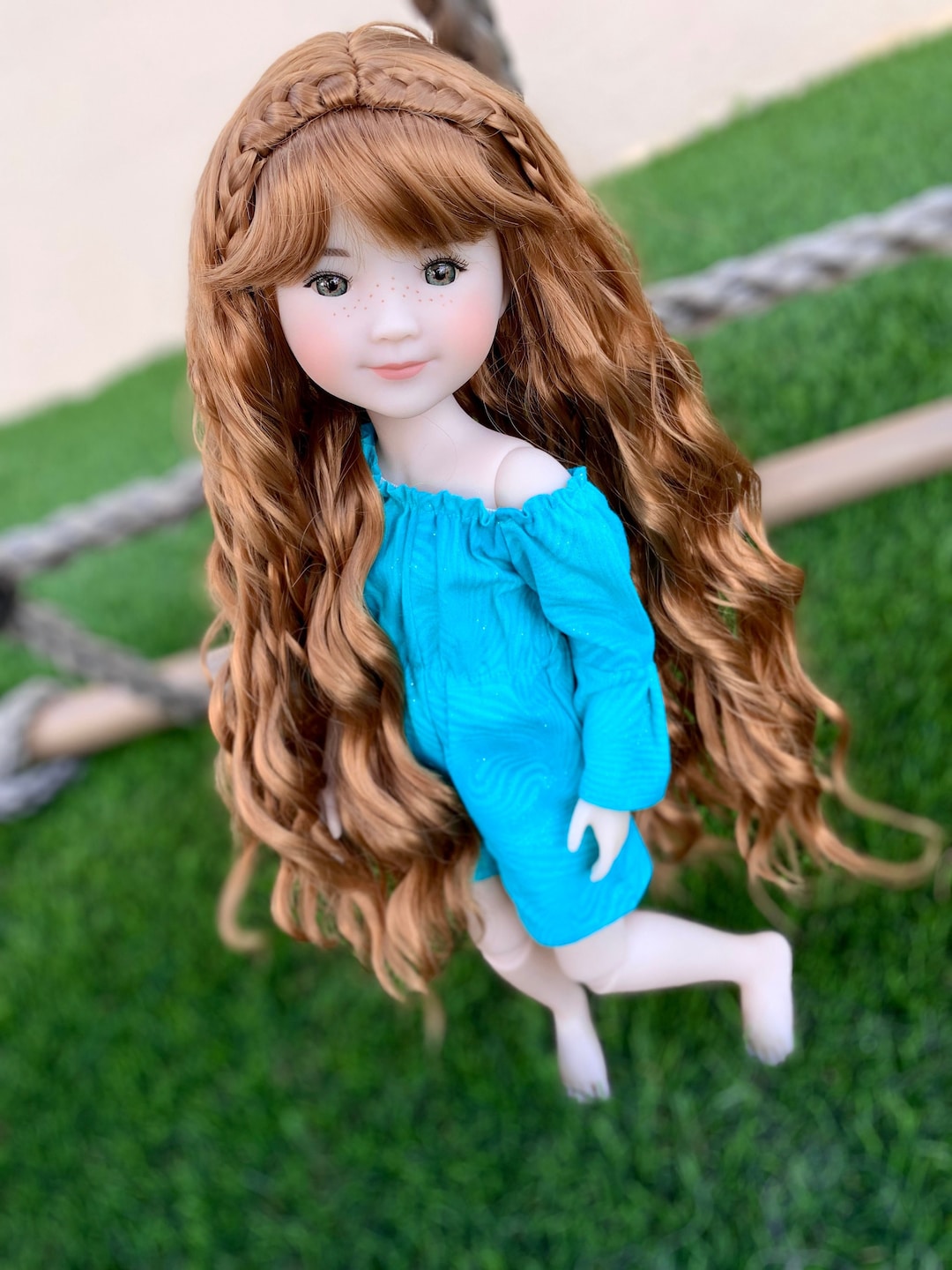 Custom Doll WIG for 14" Dolls - Heat Safe-tangle Resistant-fits 8-9 ...