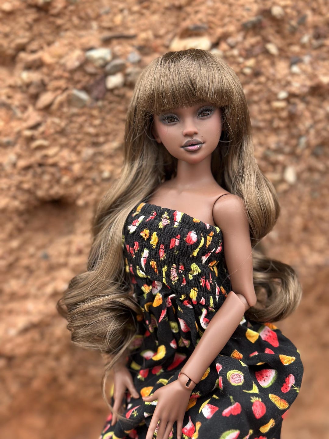 PREORDER Zazou Custom Doll Wig for Minifee 1/4 BJD Dolls-"tan Caps" 6-7" Head Size of Bjd, Msd ...