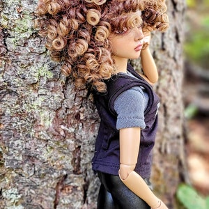 Custom Doll Wig for Minifee 1/4 BJD Dolls tan Caps 6-7 Head Size of Bjd ...