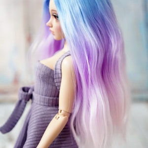 Custom Doll Wig for Minifee 1/4 BJD Dolls- "tan Caps" 6-7" Head Size of ...