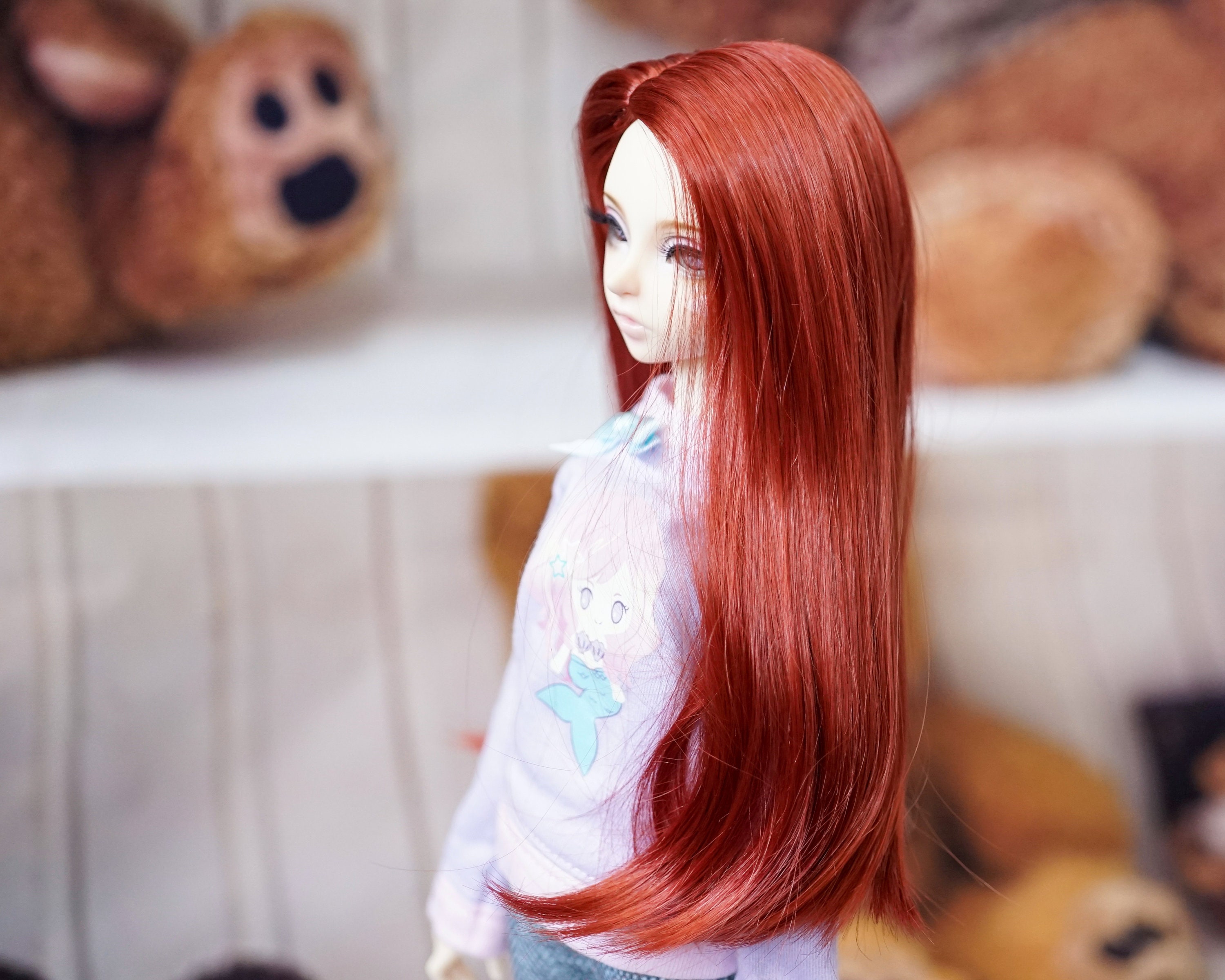 Custom Doll Wig for Minifee 1/4 BJD Dolls tan - Etsy