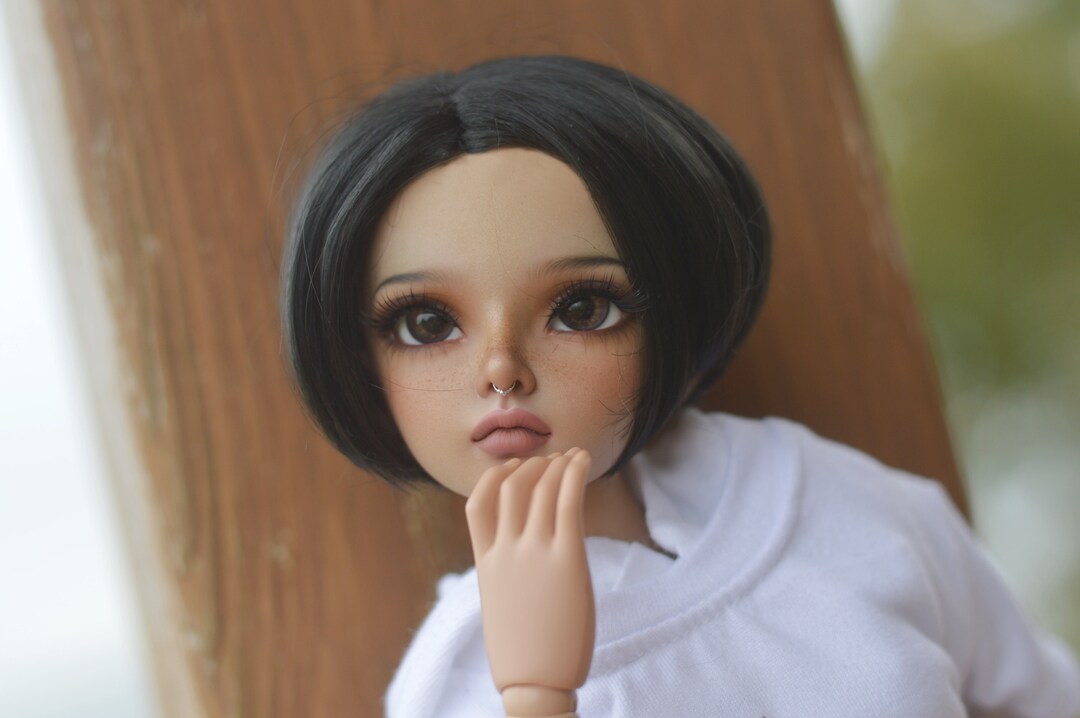PREORDER Custom Doll Wig for Minifee 1/4 BJD Dolls- 6-7" Head Size of ...