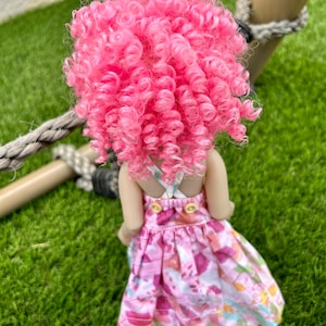 Custom Doll Wig for Minifee 1/4 BJD Dolls- "tan Caps" 6-7" Head Size of ...