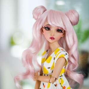 Custom Doll Wig for Minifee Dolls tan Caps 6-7 Head Size of Bjd, Msd ...
