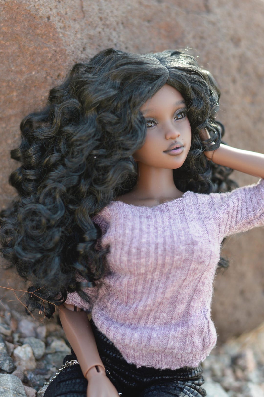 PREORDER Custom Doll Wig for Minifee 1/4 BJD Dolls- 6-7" Head Size Bjd ...