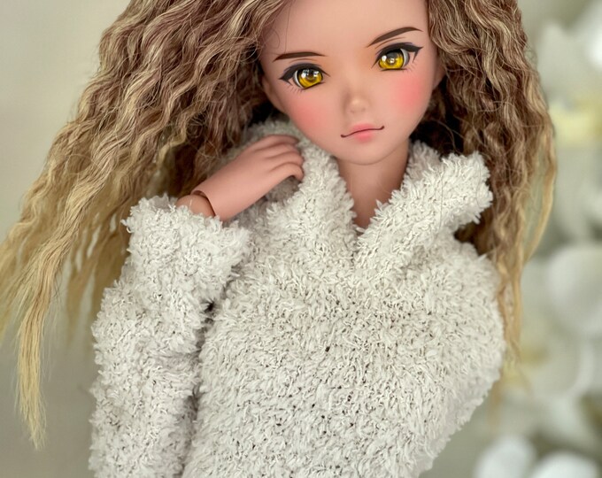 13 Bjd Doll Clothes For Smart Dolls Fuzzy Hoodie Dress And Socks Set Fit Bjd Smart Dolls And