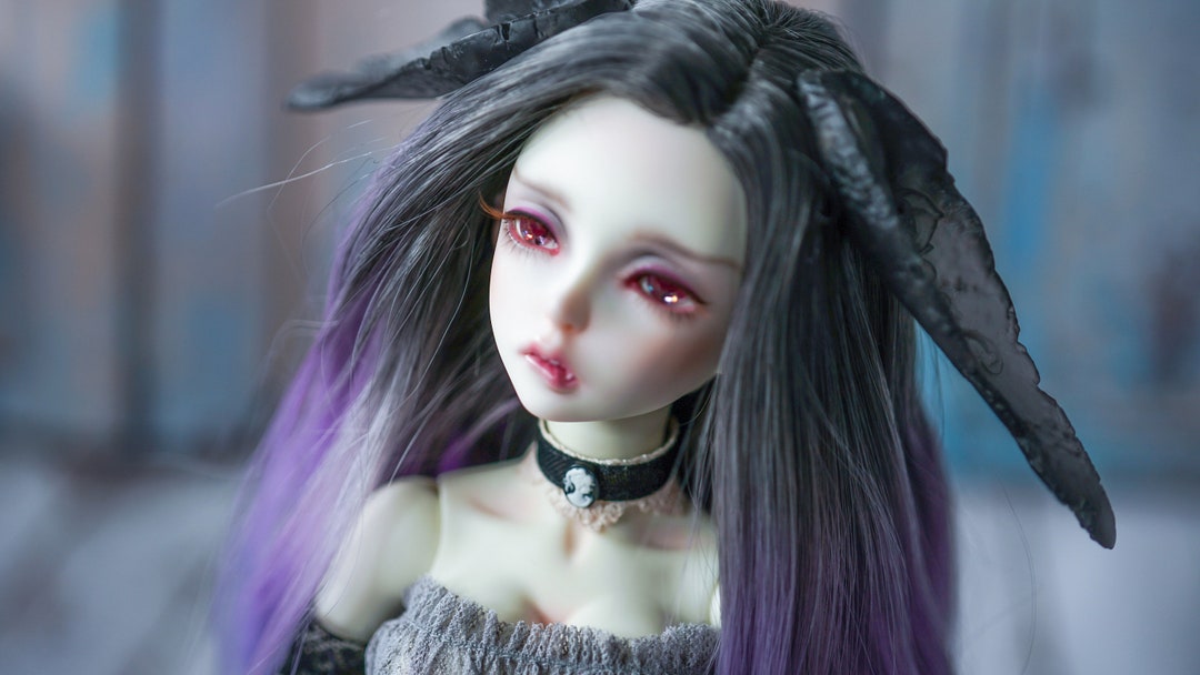 Custom Doll Wig for Minifee 1/4 BJD Dolls tan Caps 6-7 Head Size of Bjd ...