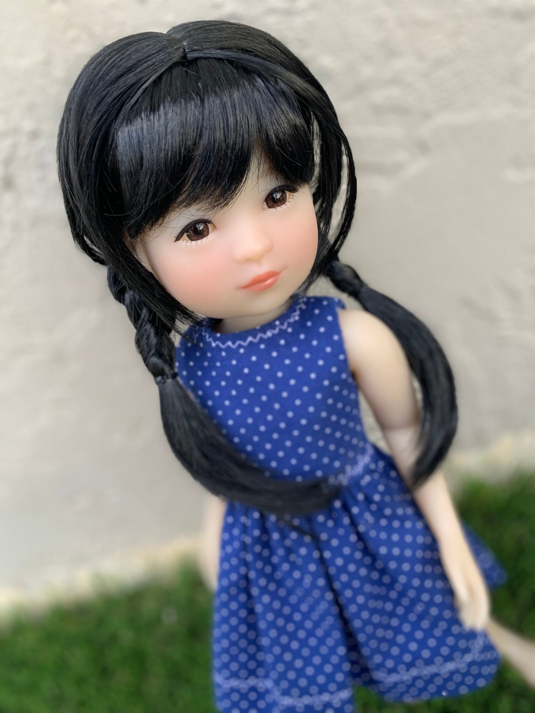 Custom WIG for 13" Dianna Effner Little Darling Head Size 7-8" Siblies ...