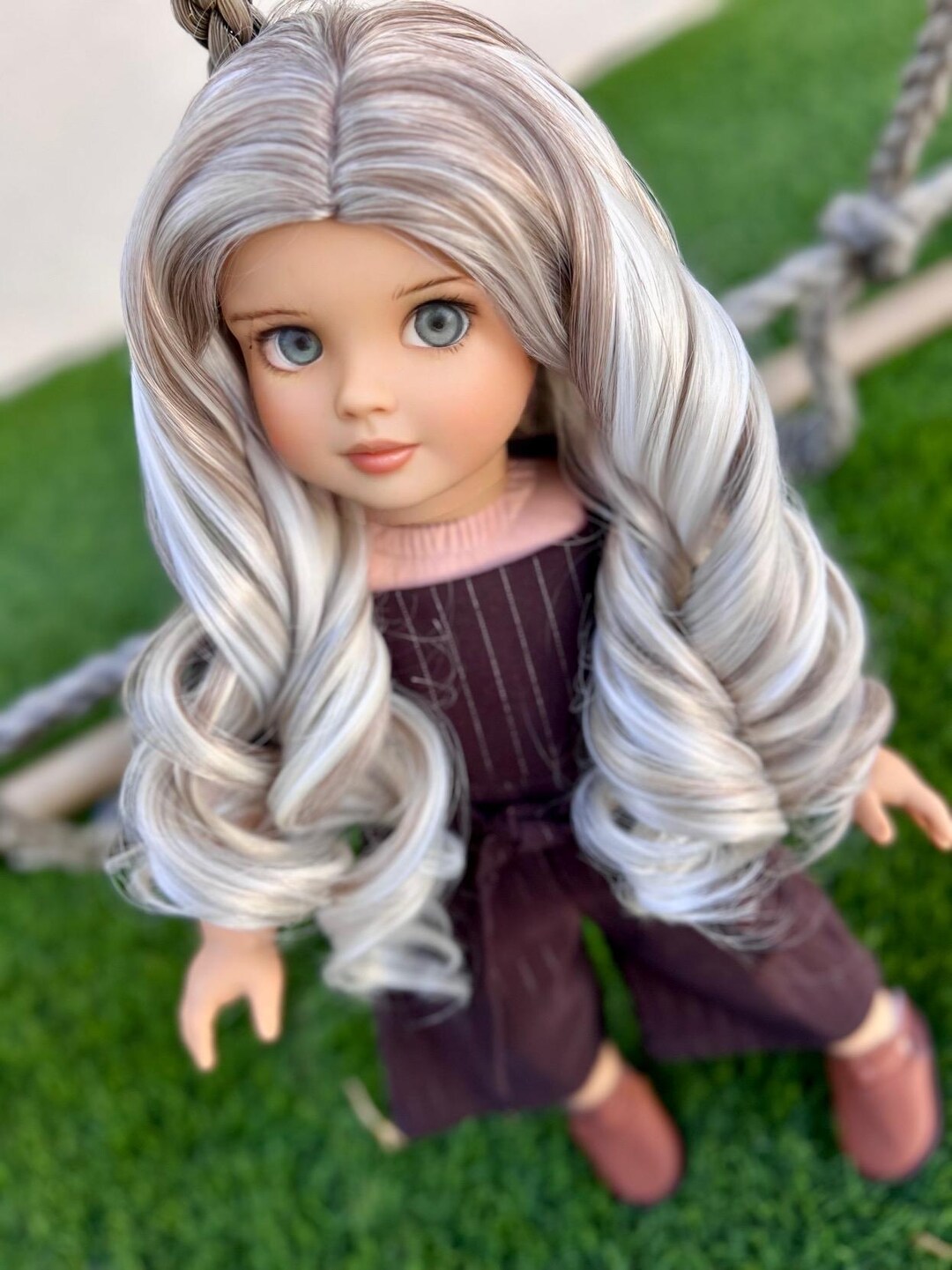 Luxury Custom Doll Wig for 18" American Dolls - Heat Safe - Tangle ...