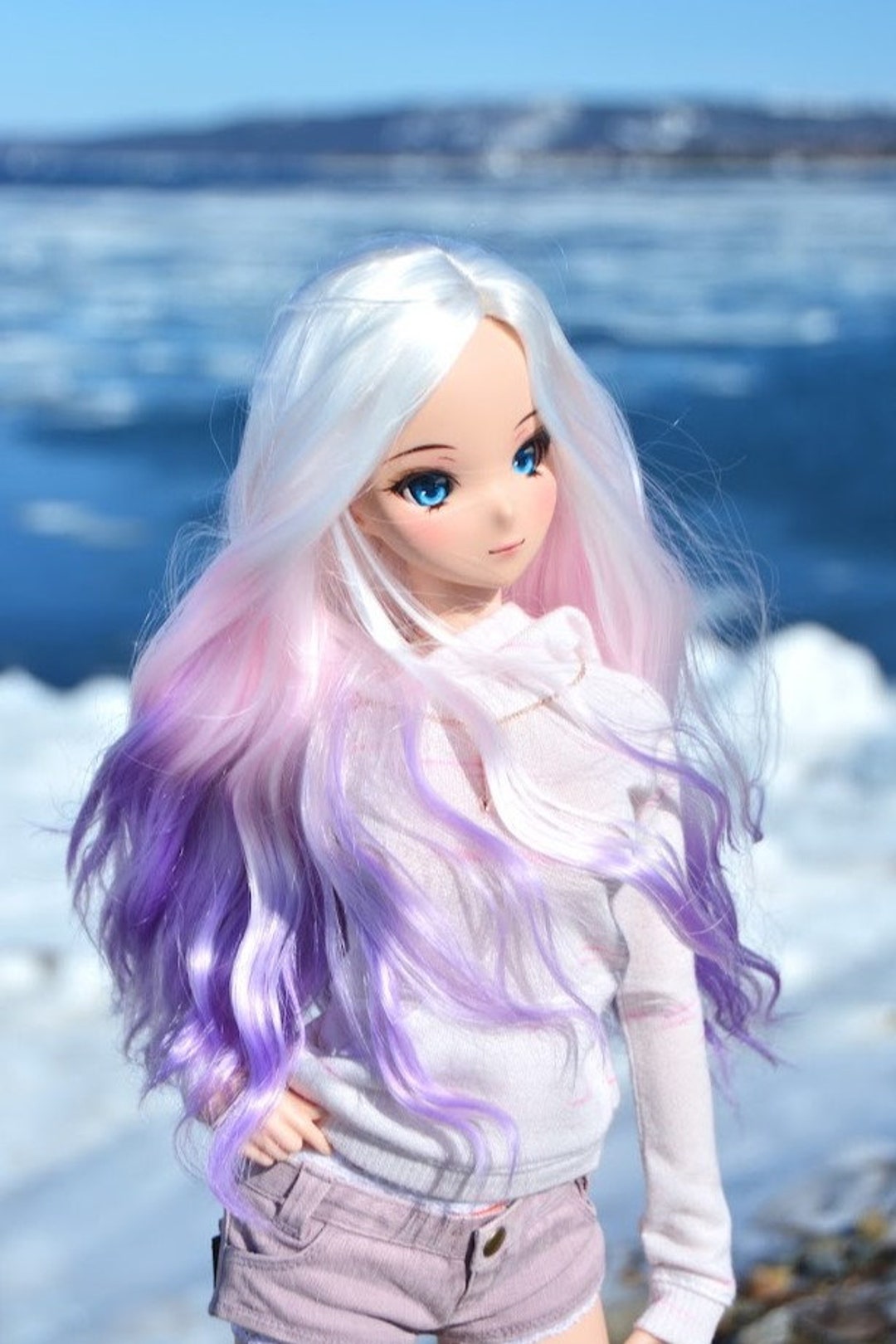 Custom Doll Wig for Smart Dolls- "tan Caps" 8" Head Size of Bjd, SD ...