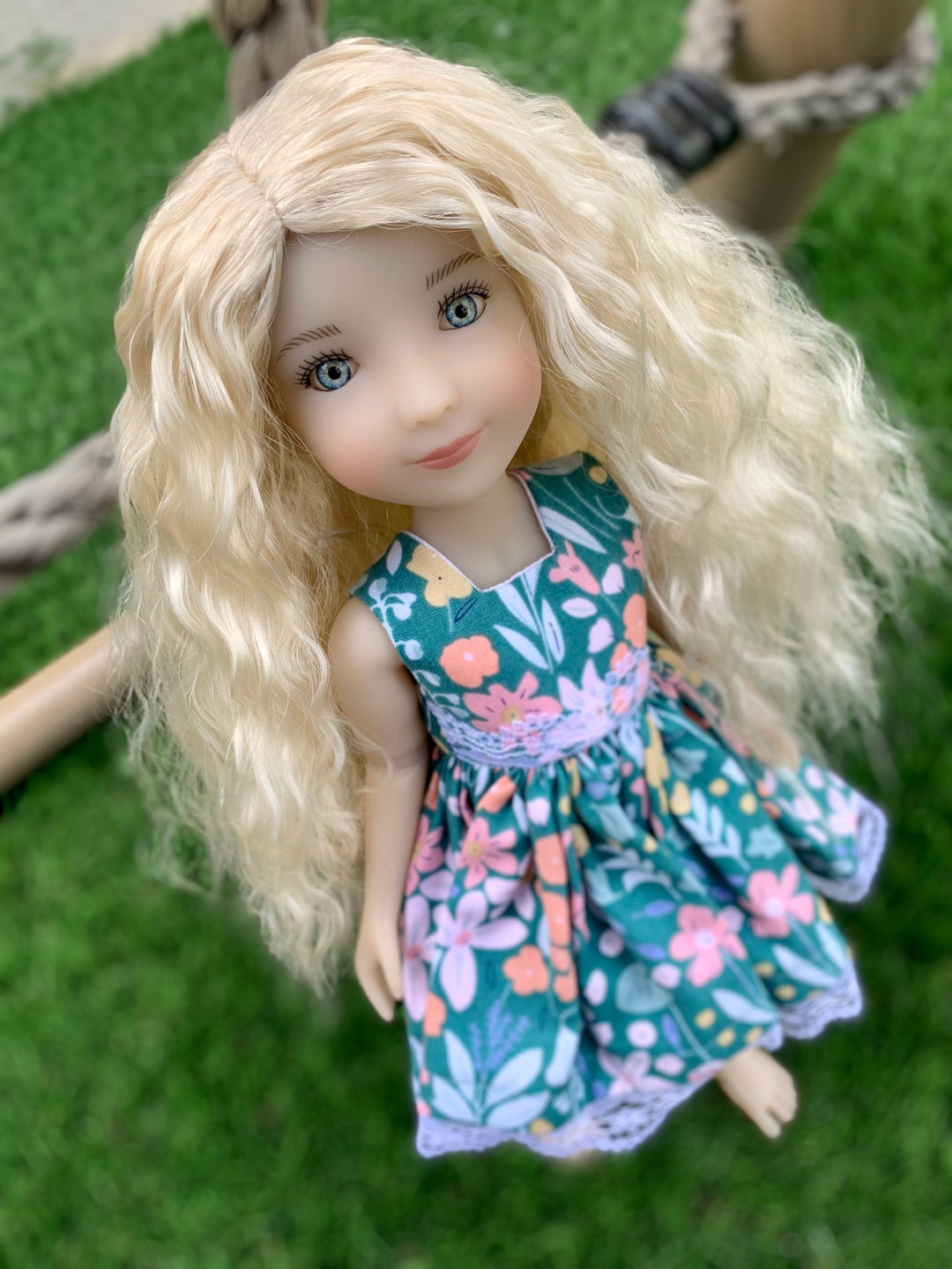 Custom WIG for 13" Dianna Effner Little Darling Head Size 7-8" Siblies ...