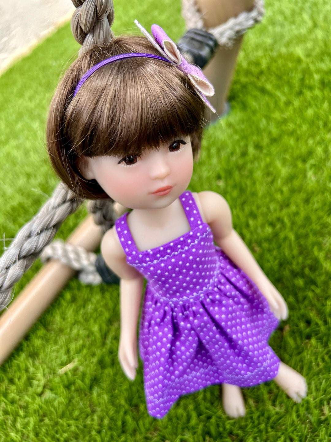 Custom WIG for 13" Dianna Effner Little Darling Head Size 7-8" Siblies ...