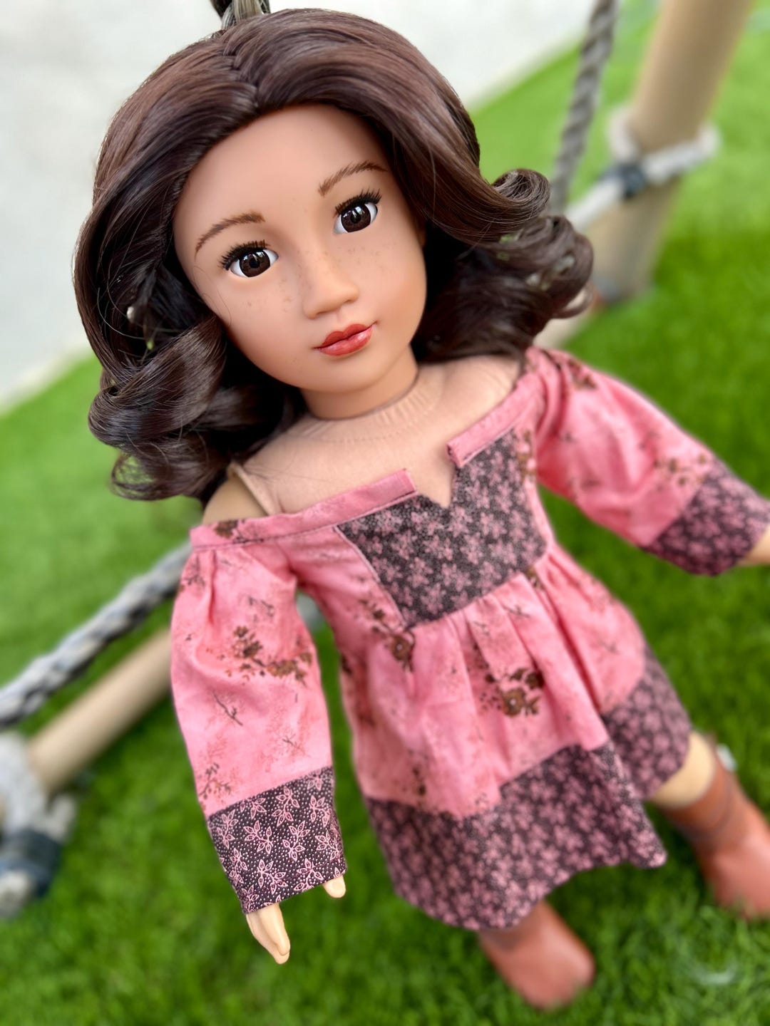 Custom Doll Wig for 18" American Dolls - Heat Safe - Tangle Resistant ...